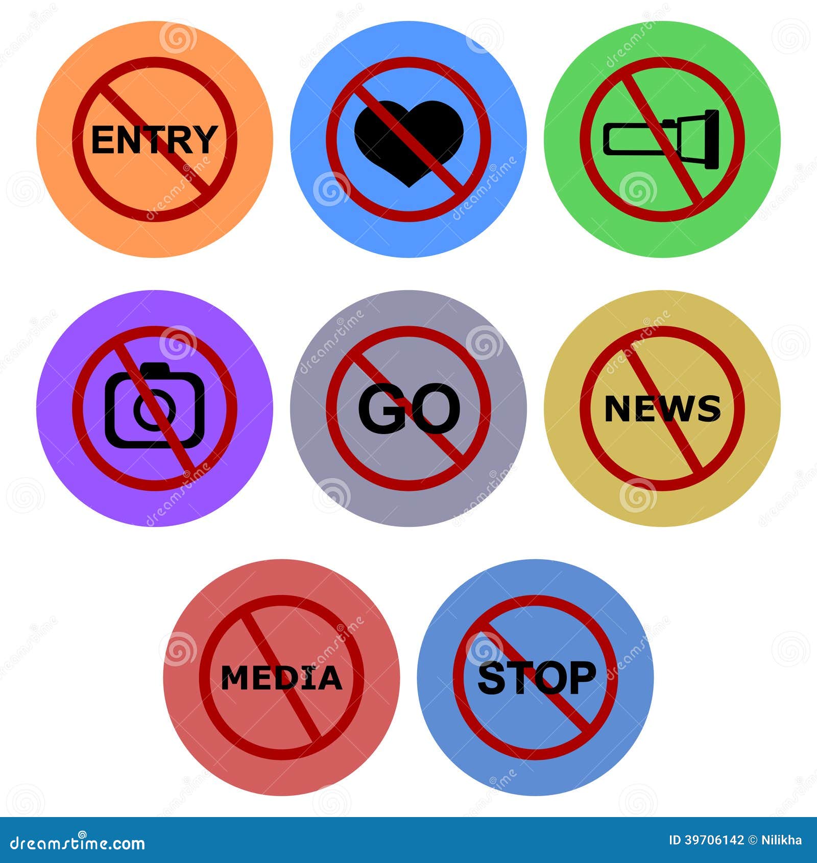 Banned Icon designs Set 2 stock illustration. Illustration of design ...