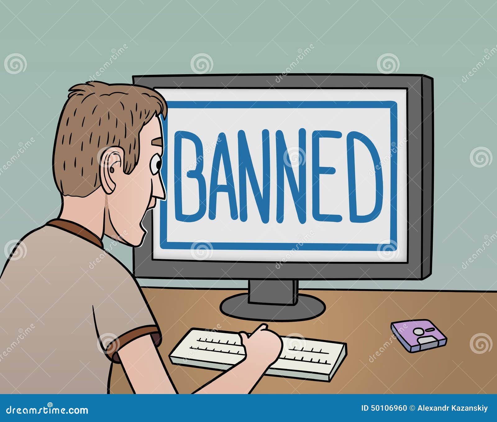 Banned stock vector. Illustration of black, cyberspace - 50106960