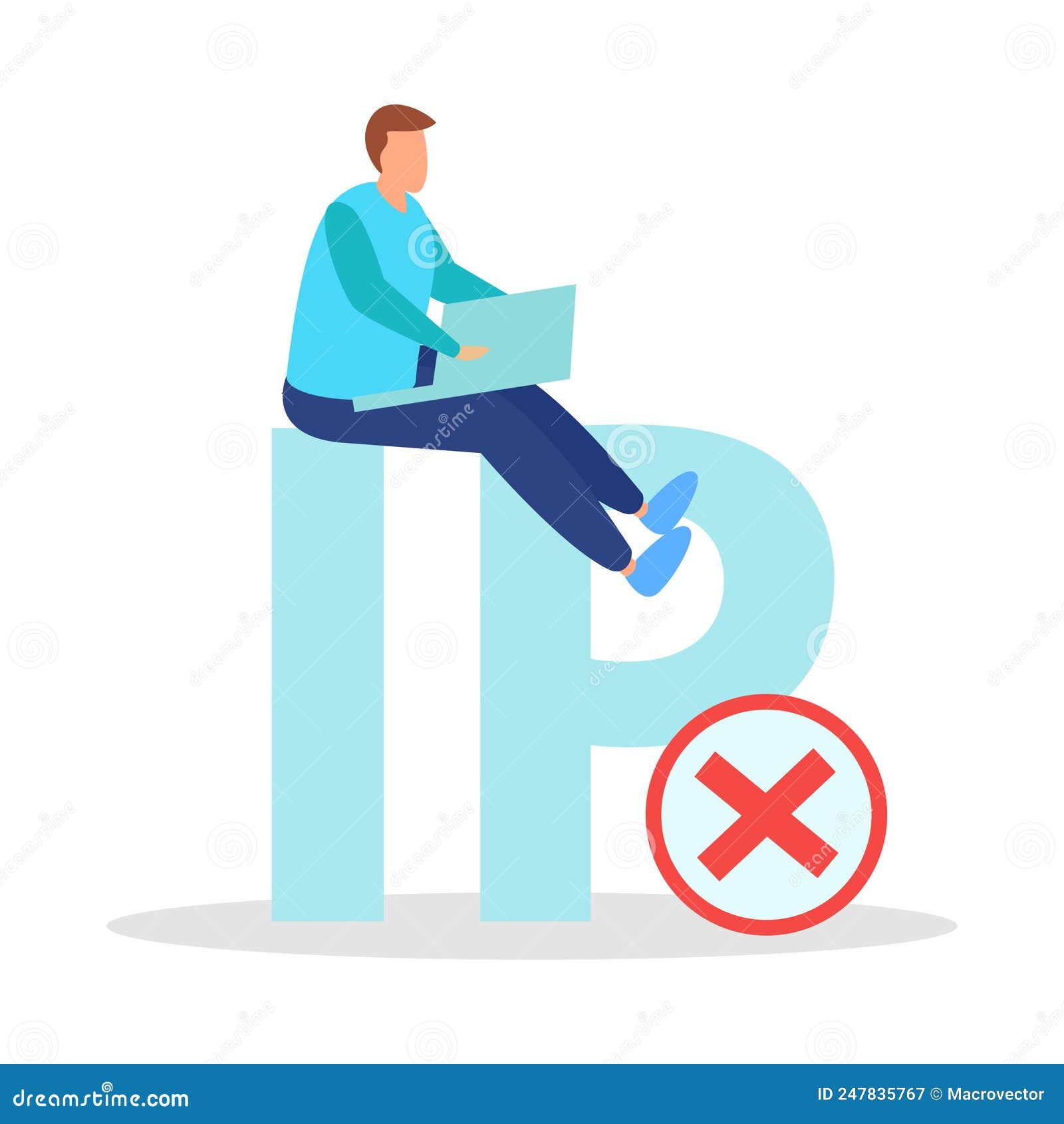 Banned IP Text Composition stock illustration. Illustration of user ...