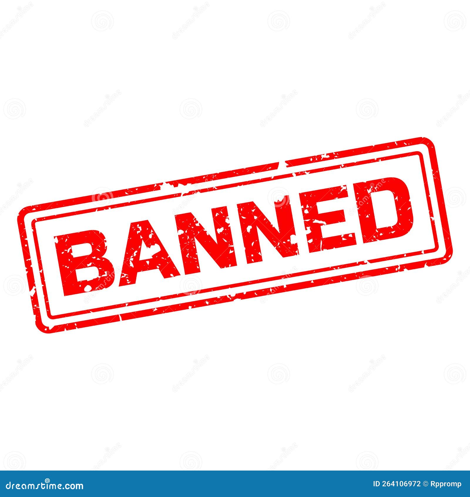 Banned with Red Grunge Rubber Stamp Stock Vector - Illustration of ...