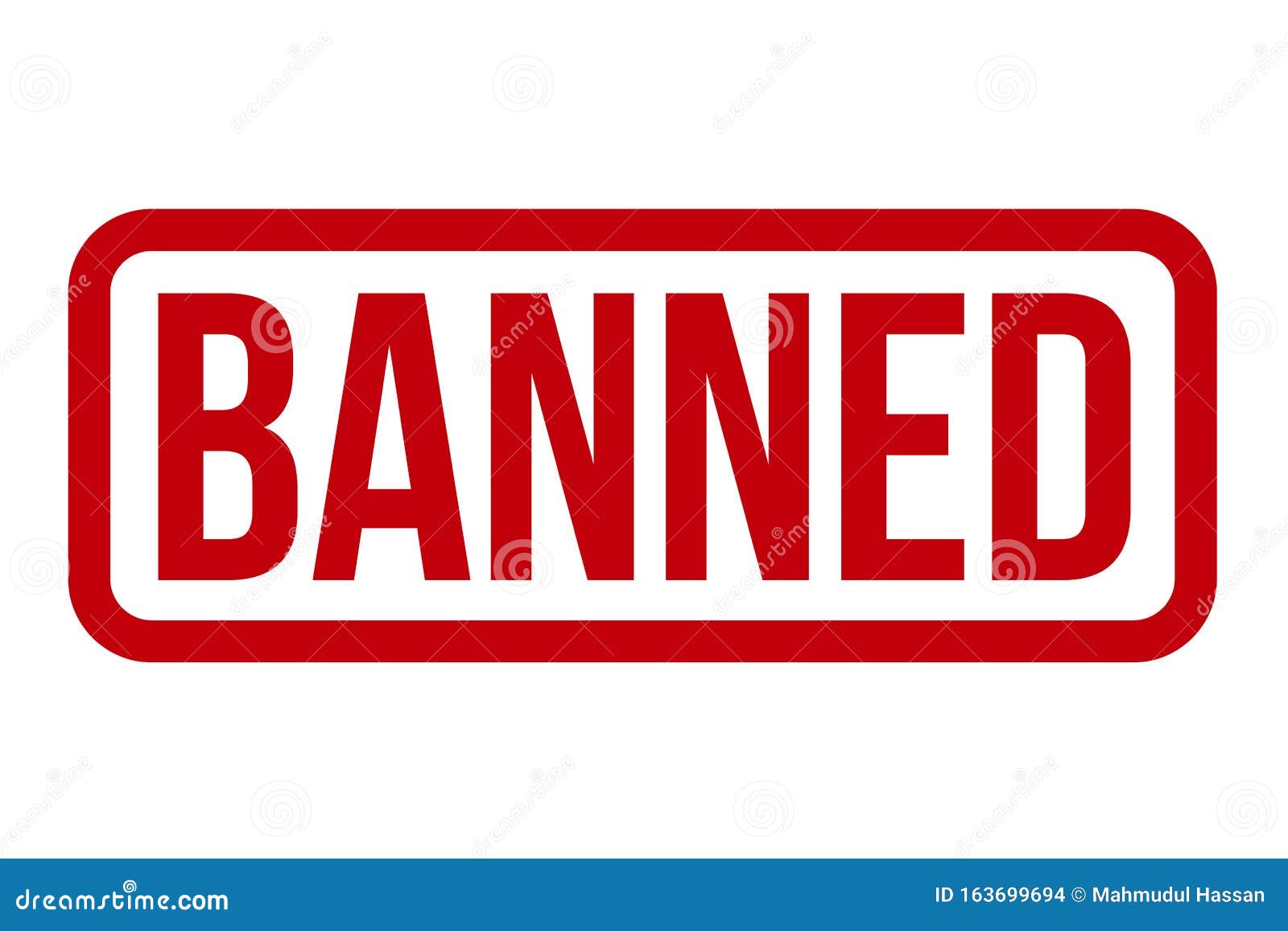 Banned Rubber Stamp Seal â€“ Vector Stock Vector - Illustration of word ...