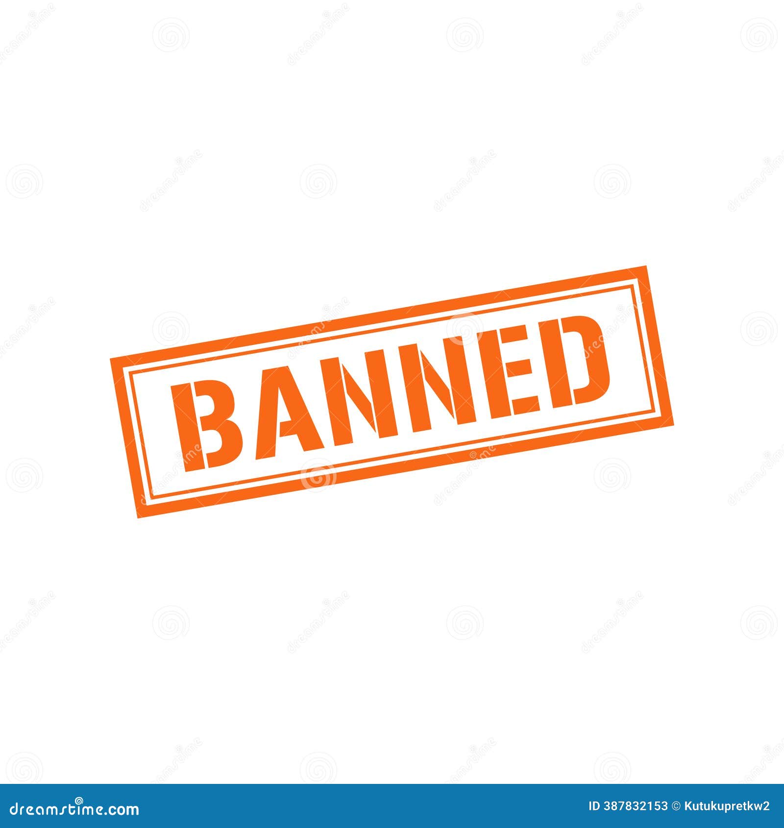 Banned Stamp Symbol, Label Sticker Sign Button, Text Banner Vector ...