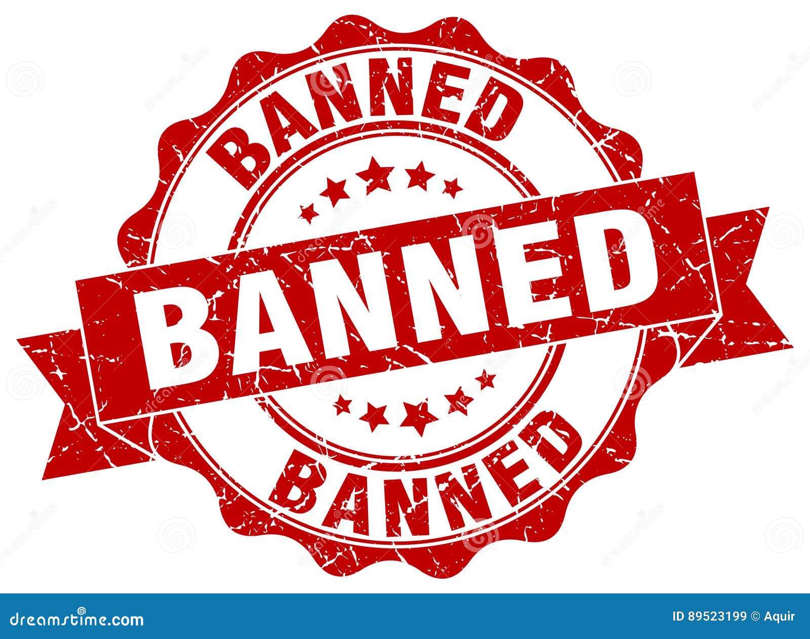 Banned stamp stock vector. Illustration of banned, stamp - 89523199