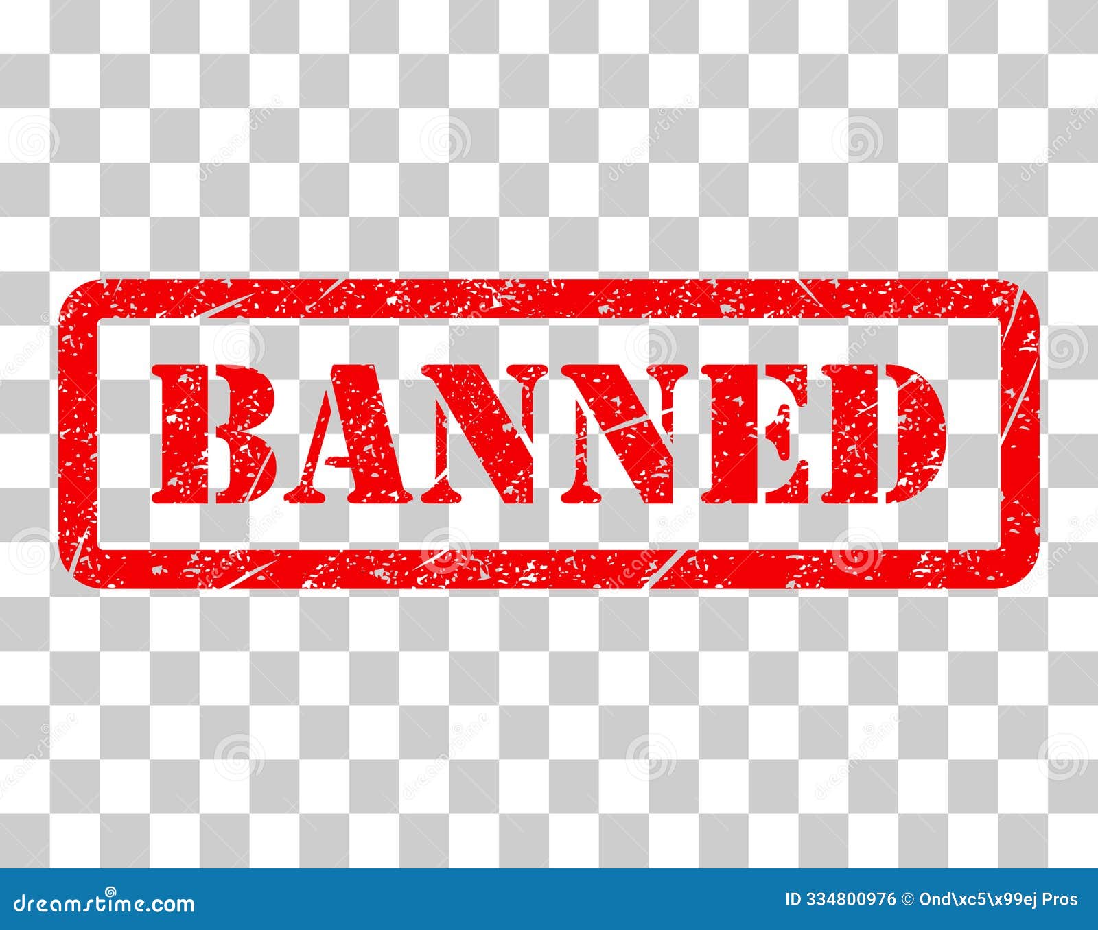 Banned Stamp Symbol, Label Sticker Sign Button, Text Banner Vector ...