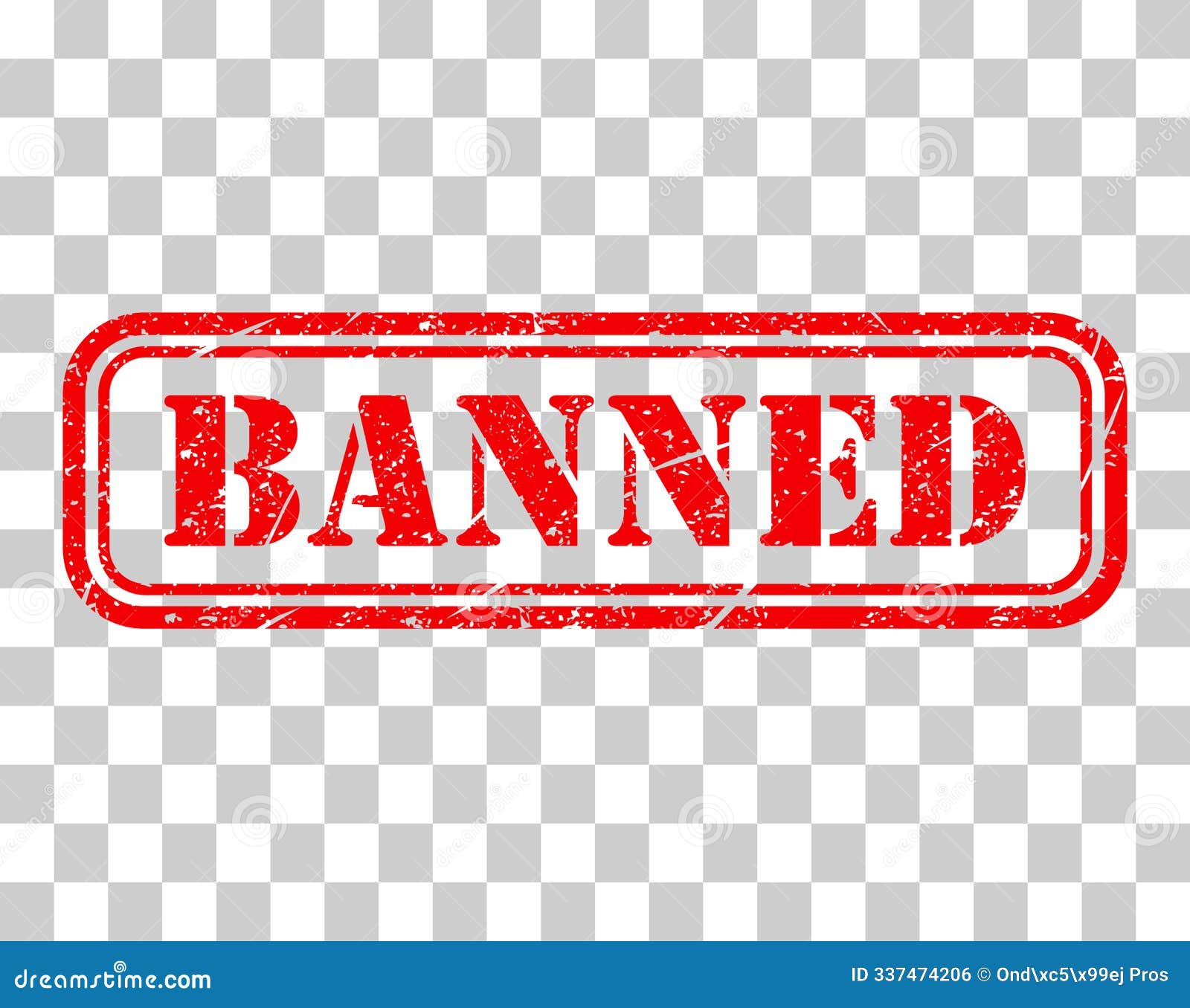 Banned Stamp Symbol, Label Sticker Sign Button, Text Banner Vector ...