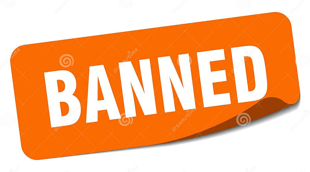 Banned Sticker. Banned Label Stock Vector - Illustration of rectangular ...