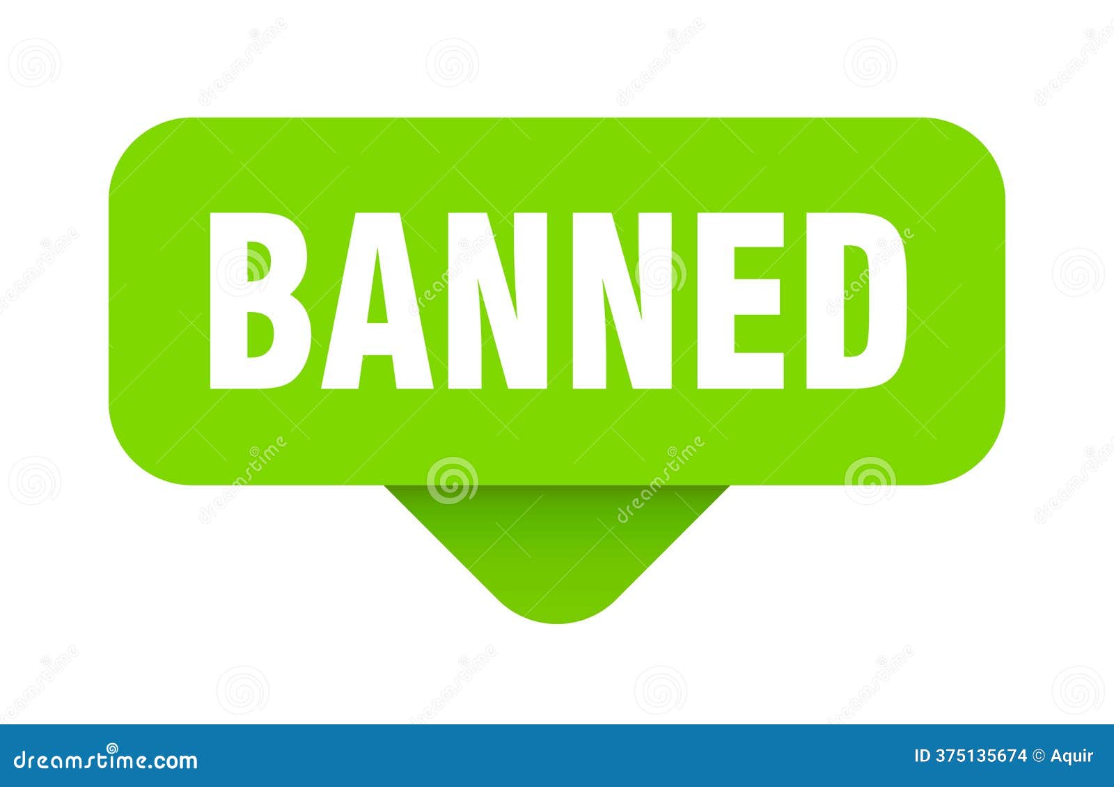 Banned Sticker. Banned Sign On Transparent Background Cartoon Vector ...