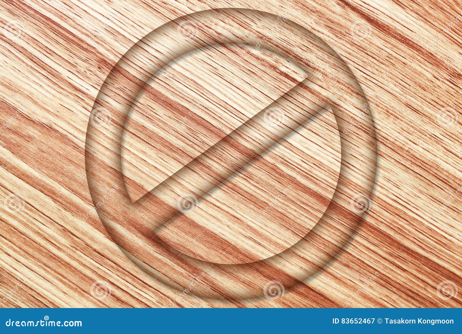 Banned or Stop Sign on Wooden Board Stock Illustration - Illustration ...