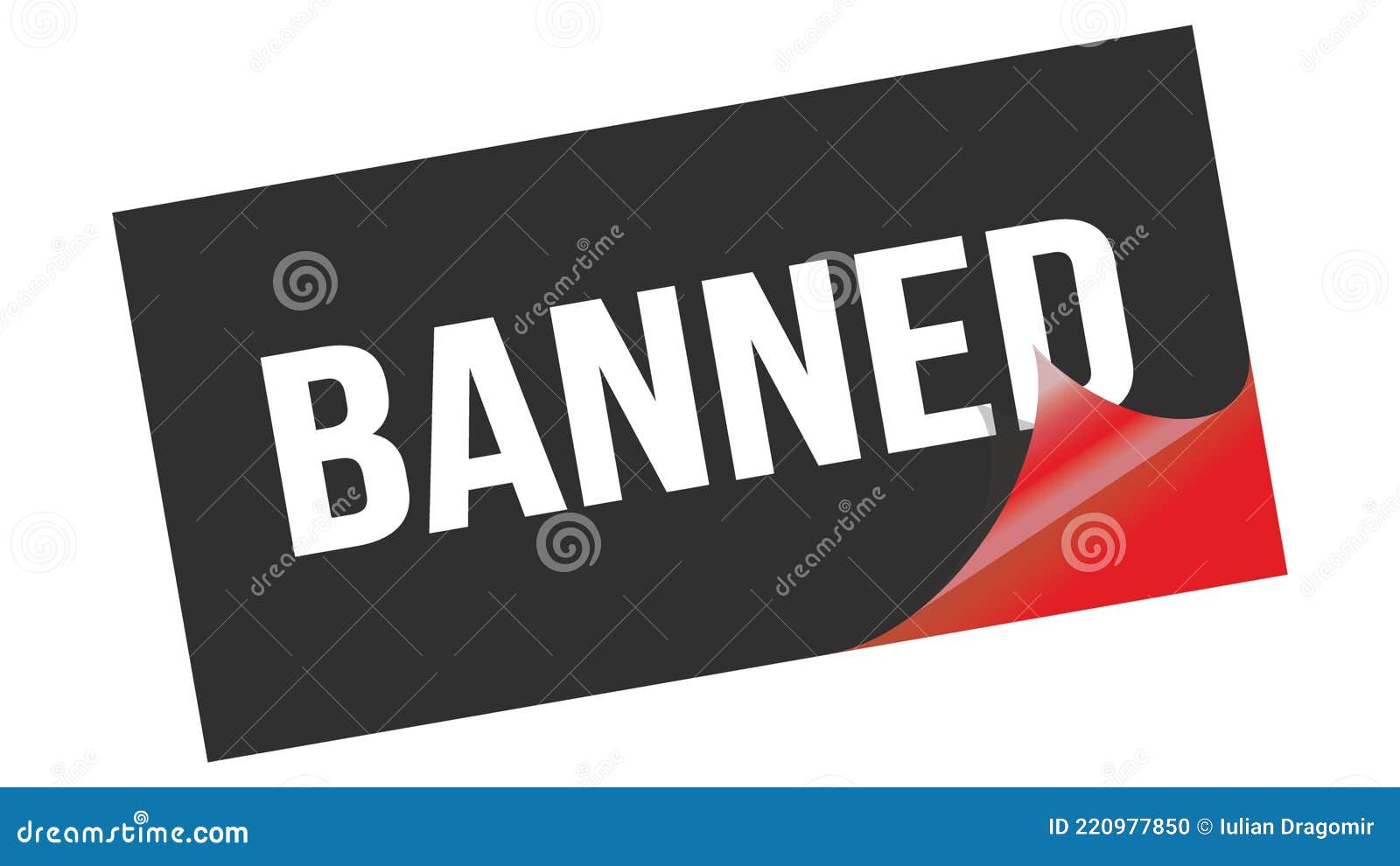 BANNED Text on Black Red Sticker Stamp Stock Illustration ...