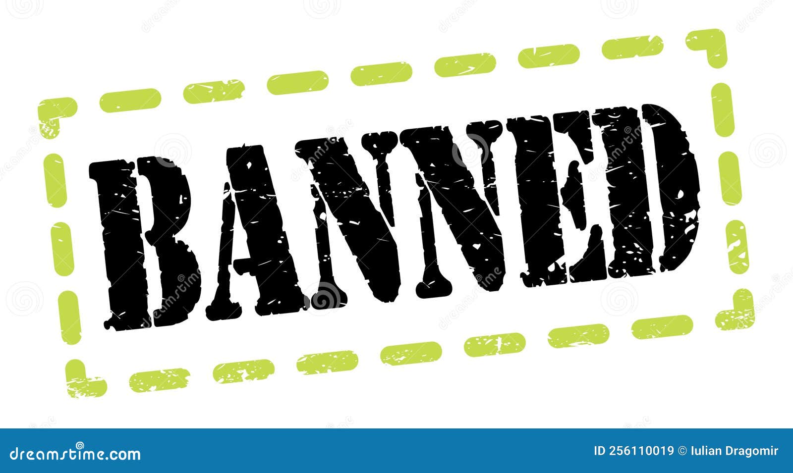 BANNED Text Written on Green-black Stamp Sign Stock Illustration ...