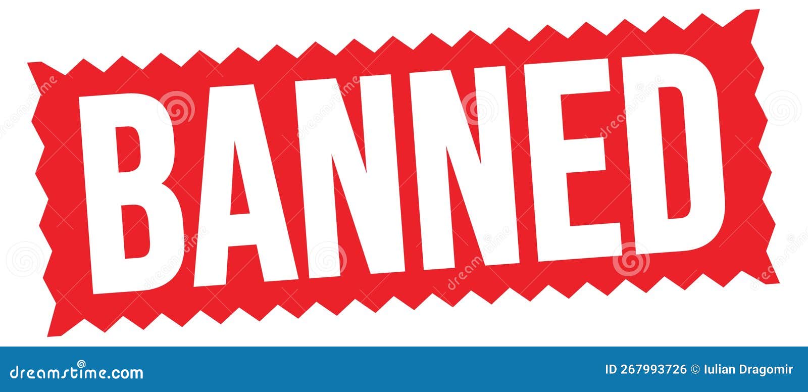 BANNED Text Written on Red Stamp Sign Stock Illustration - Illustration ...