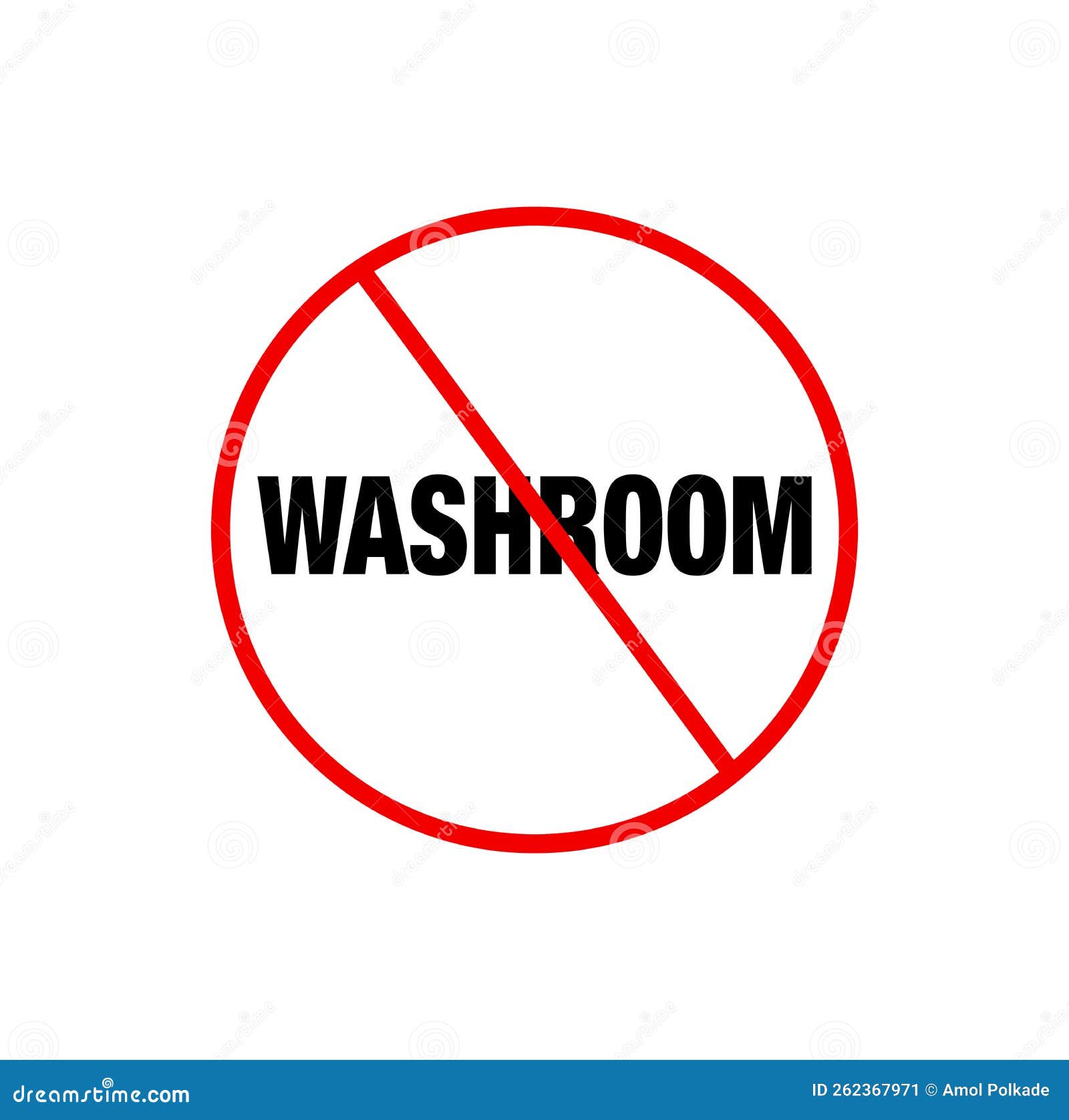 Banned Washroom Vector Icon. No Washroom Icon Stock Vector ...