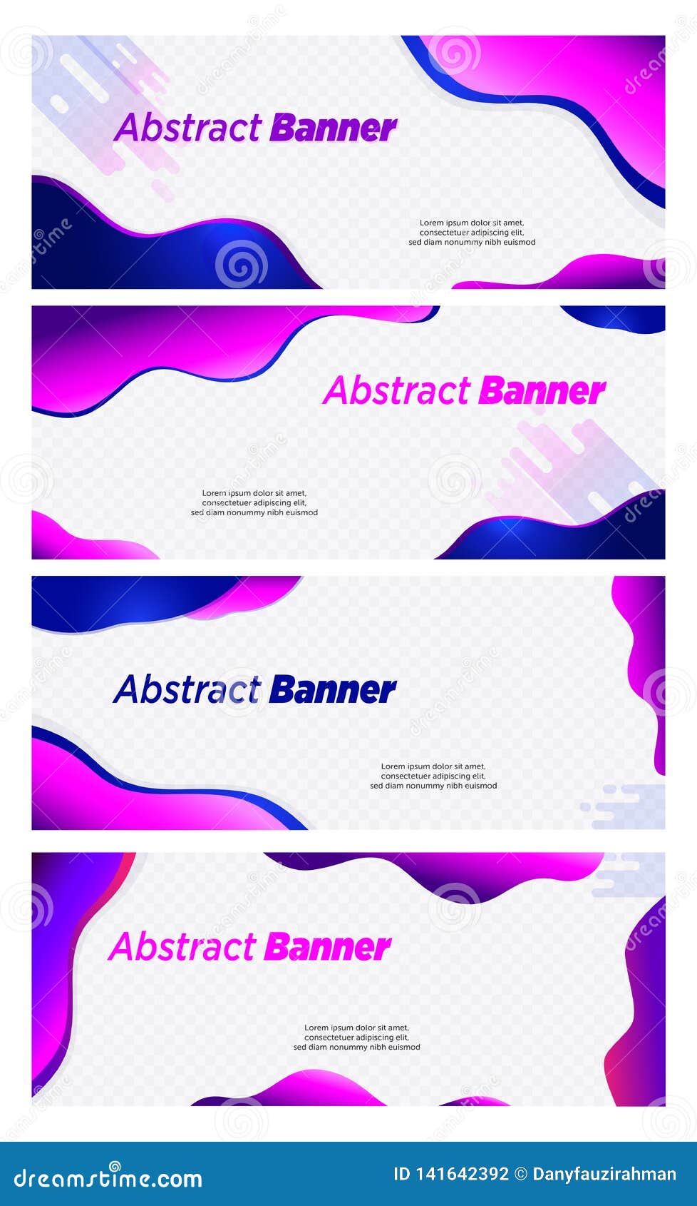 Banner Abstract Bubble Design Vector Violet and Blue Color Header Stock ...