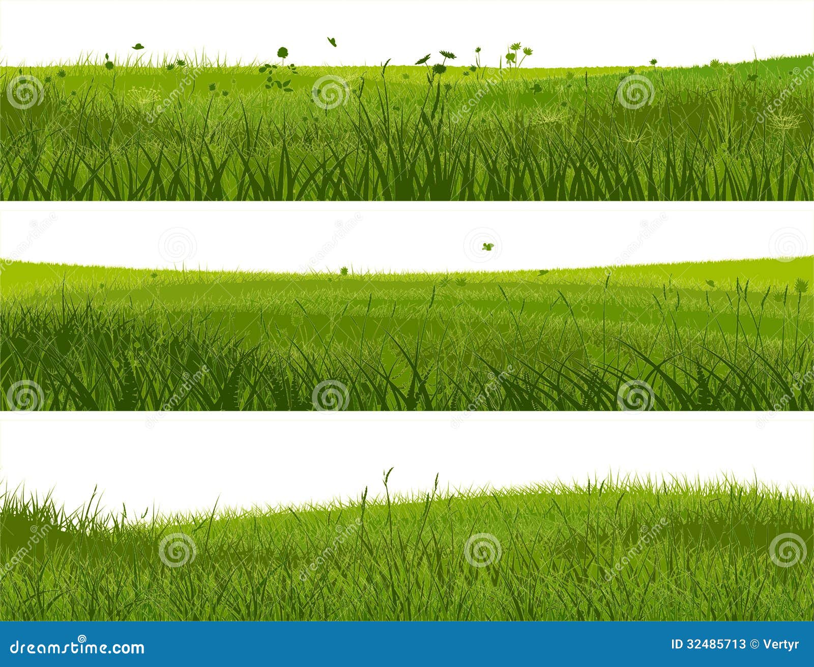 Banner of Abstract Meadow Grass. Stock Vector - Illustration of green ...