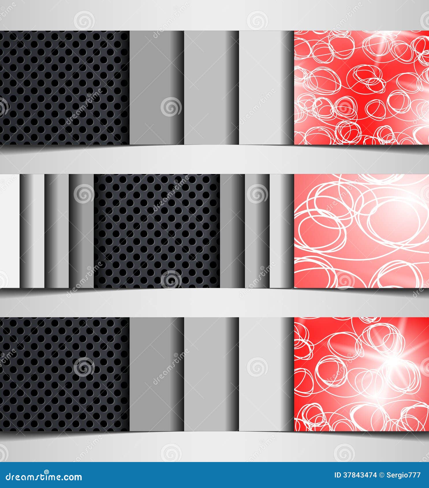 Banner with Abstract Pattern Stock Vector - Illustration of colorful ...