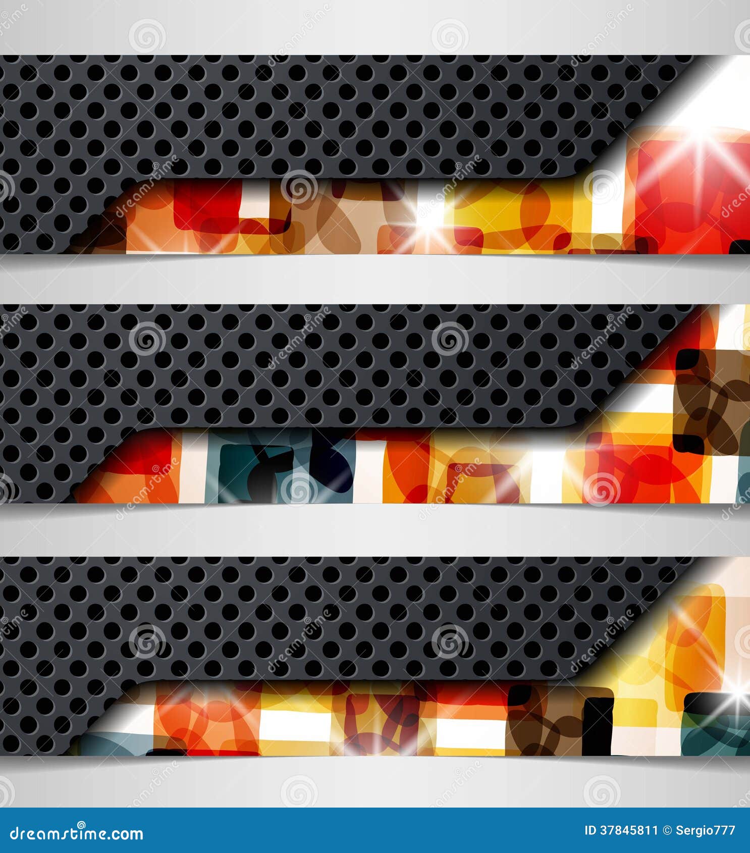 Banner with Abstract Pattern Stock Vector - Illustration of color ...