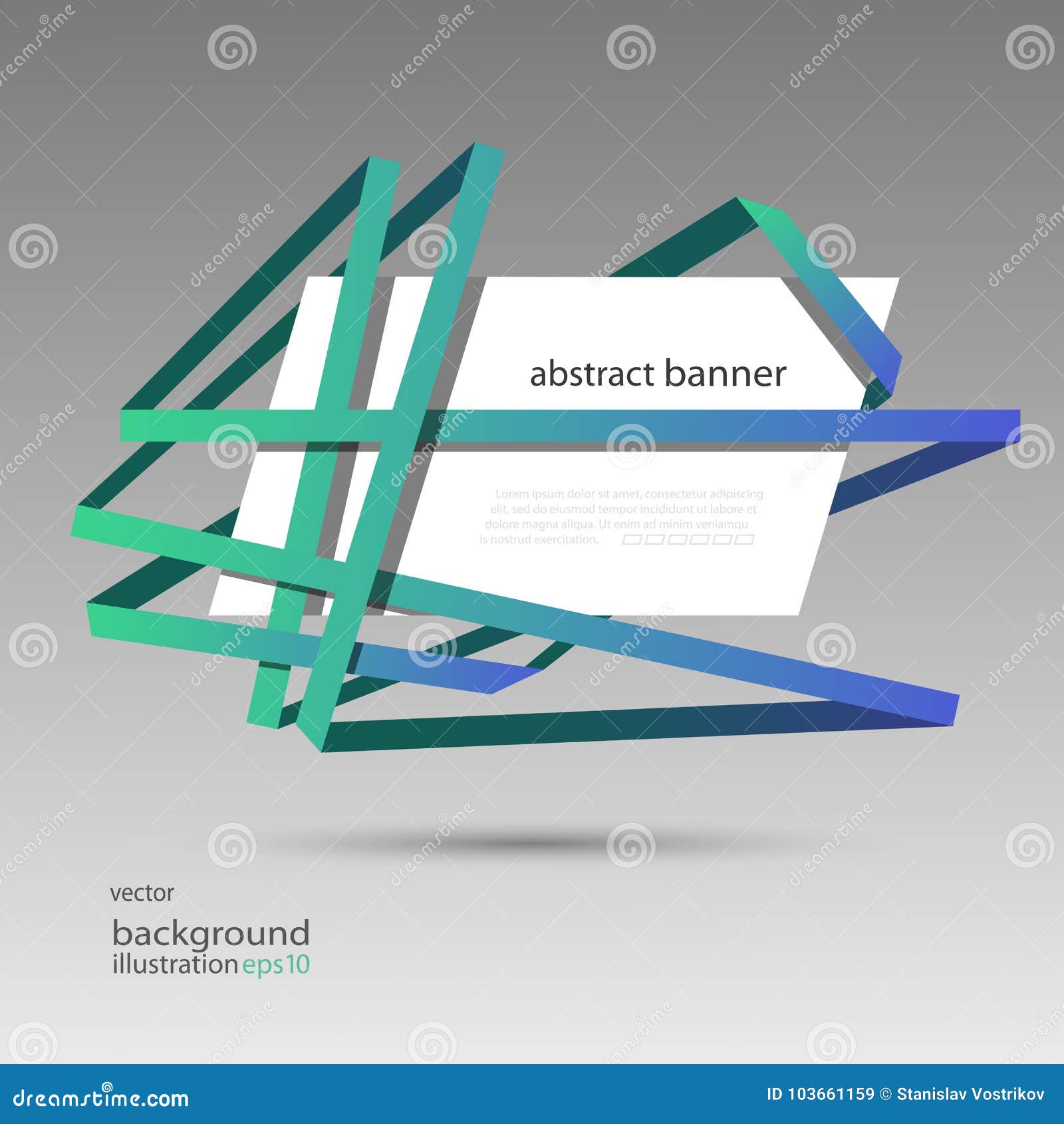 Banner Abstract of Stripes and Ribbons for Background Vector Stock ...