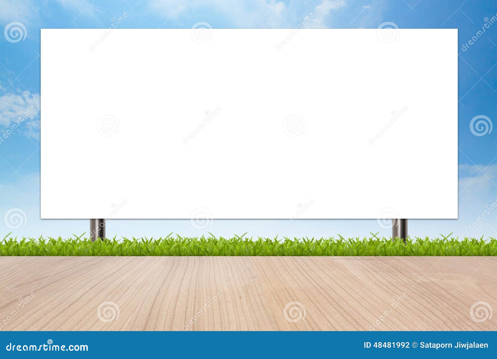 Banner Advertising a Large Signs with Isolated White Space Stock Photo ...