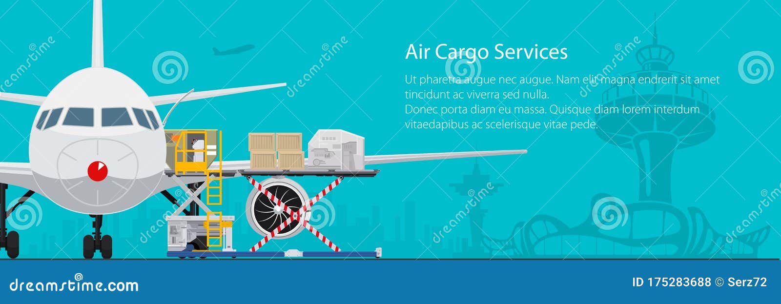 Banner Air Cargo Services and Freight Stock Vector - Illustration of ...