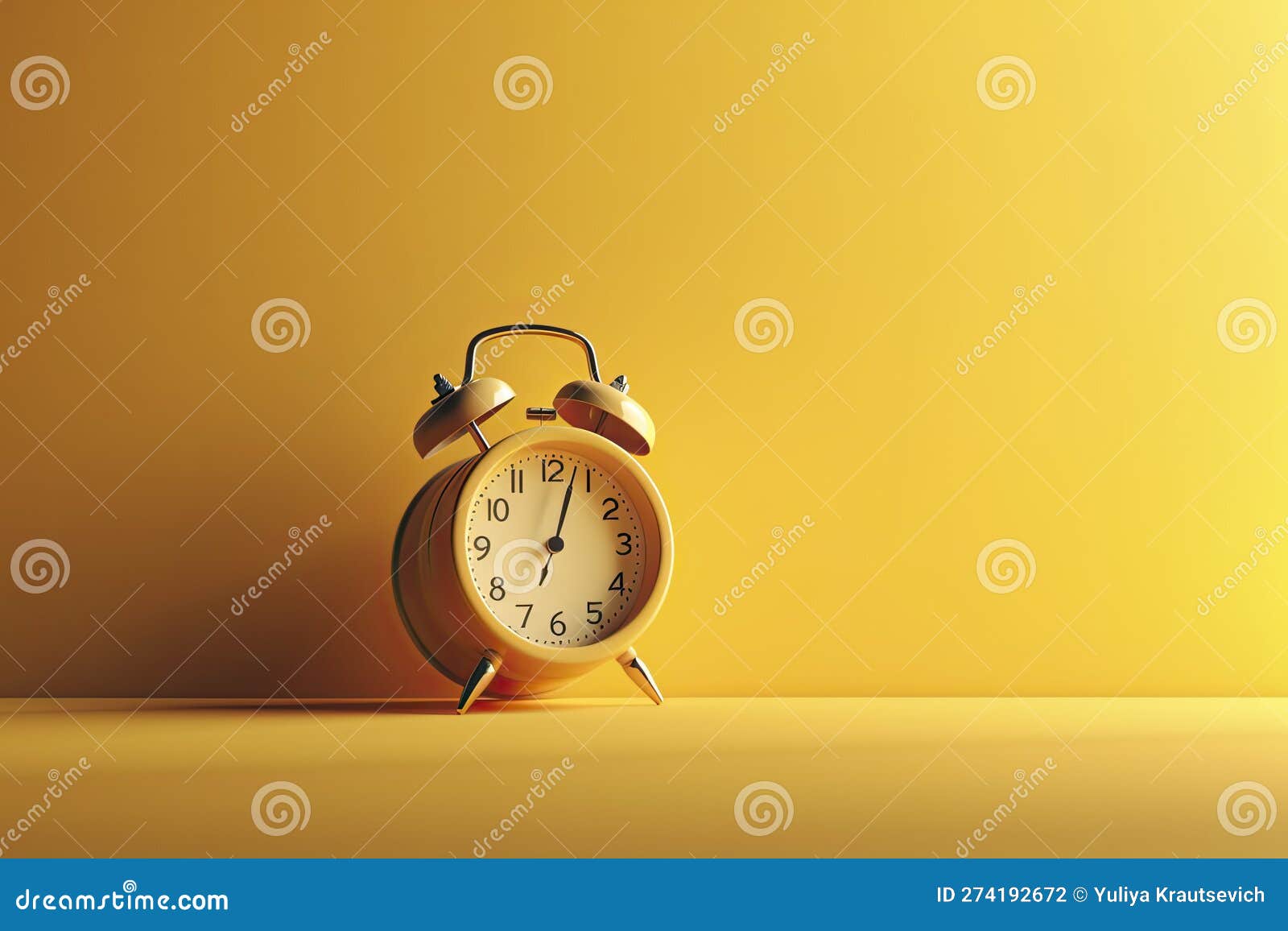 Banner with an Alarm Clock. Copy Space, Background Stock Illustration ...