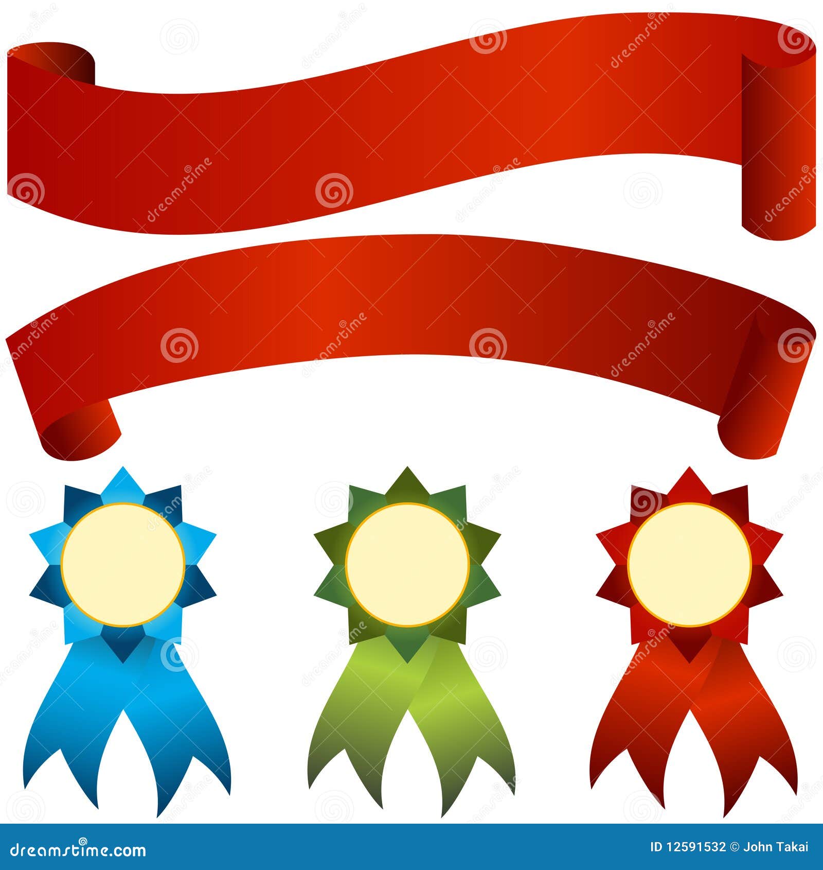 Banner Award Set stock vector. Illustration of contest - 12591532