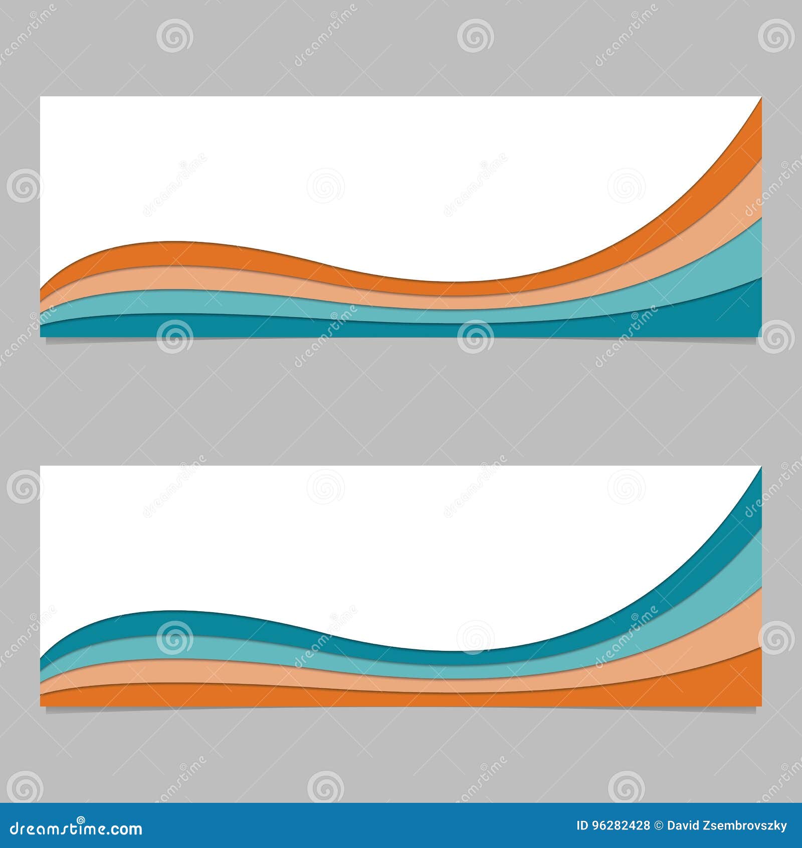 Banner Background from Curved Layers - Vector Graphic Design with 3d ...