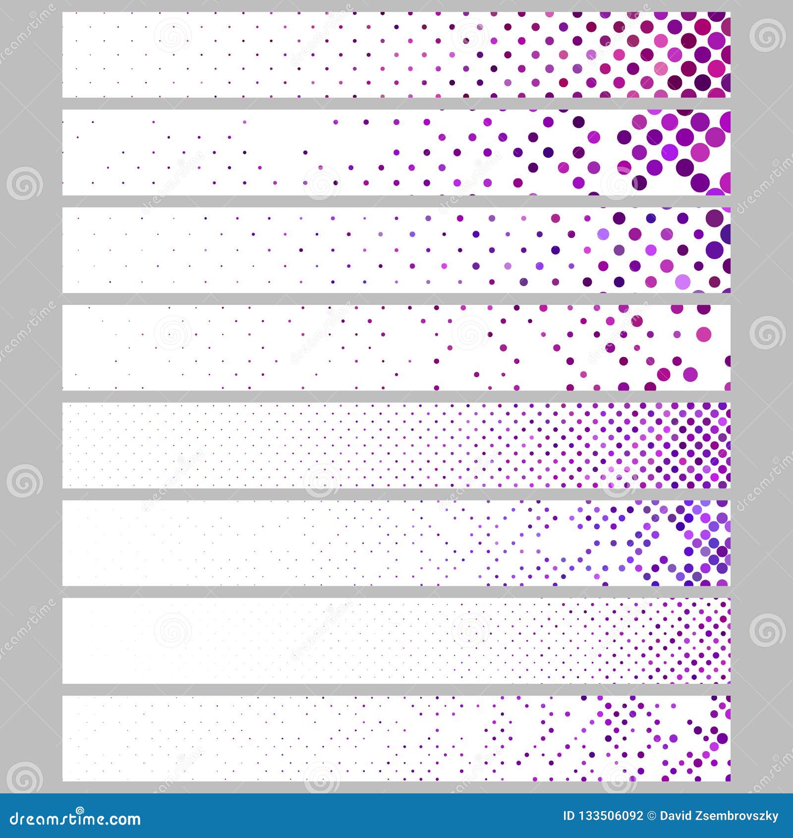 Banner Background Set - Vector Rectangular Dot Pattern Template Stock ...