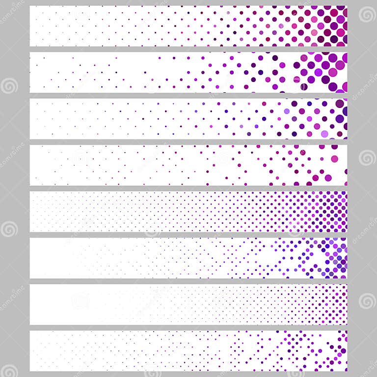 Banner Background Set - Vector Rectangular Dot Pattern Template Stock ...