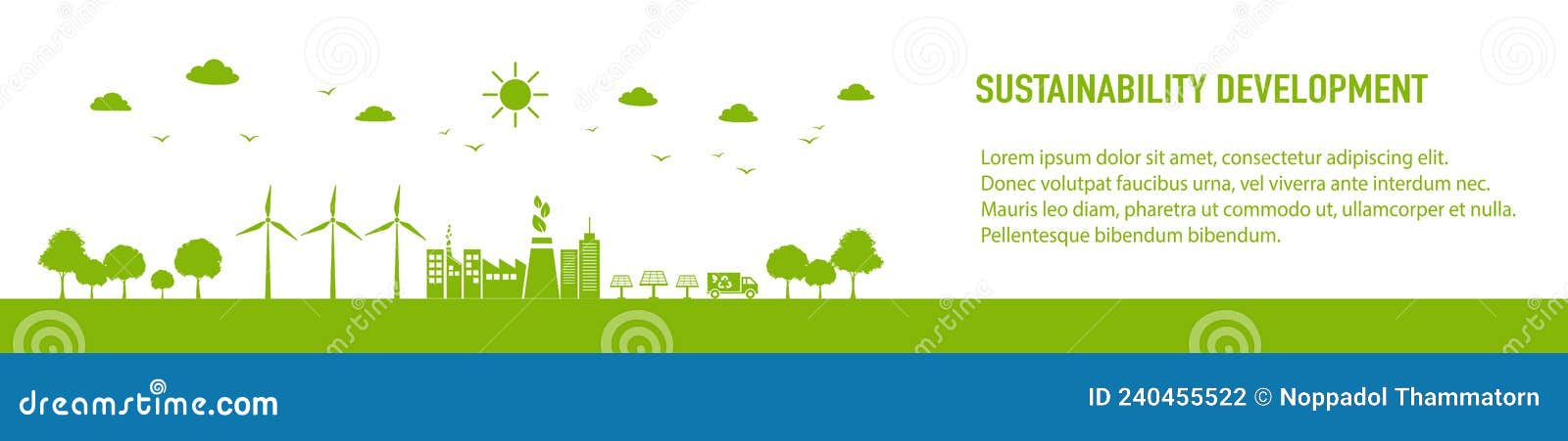 Banner Background for Eco Friendly, Sustainability Development Concept ...