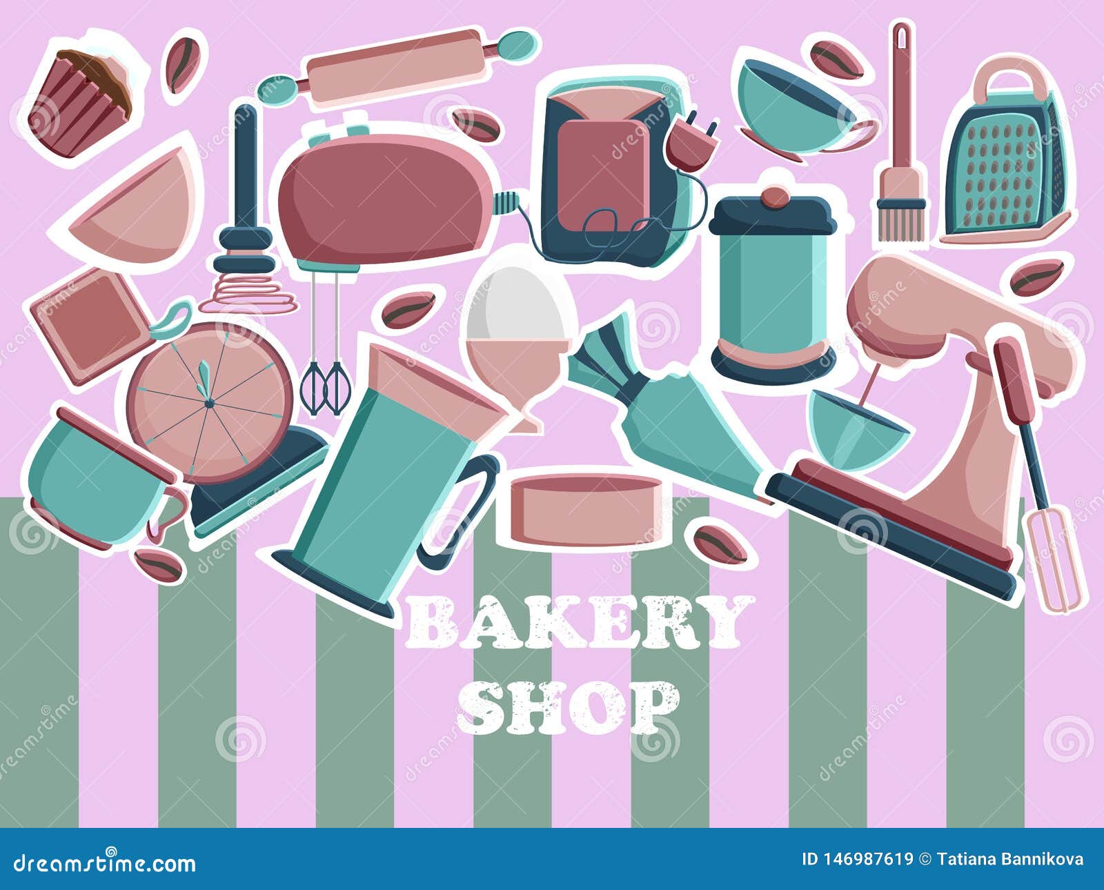 Banner for the Bakery Shop. Tools for Pastry Maker Stock Vector ...