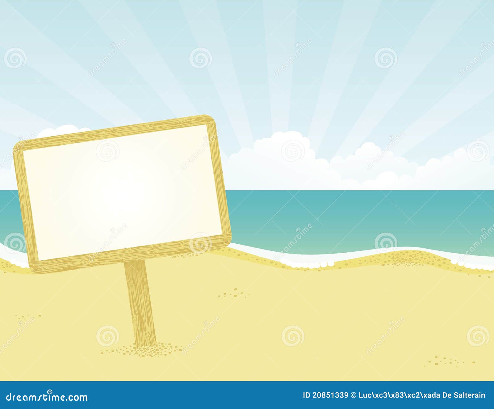 Banner On The Beach Stock Vector Illustration Of Summer 20851339