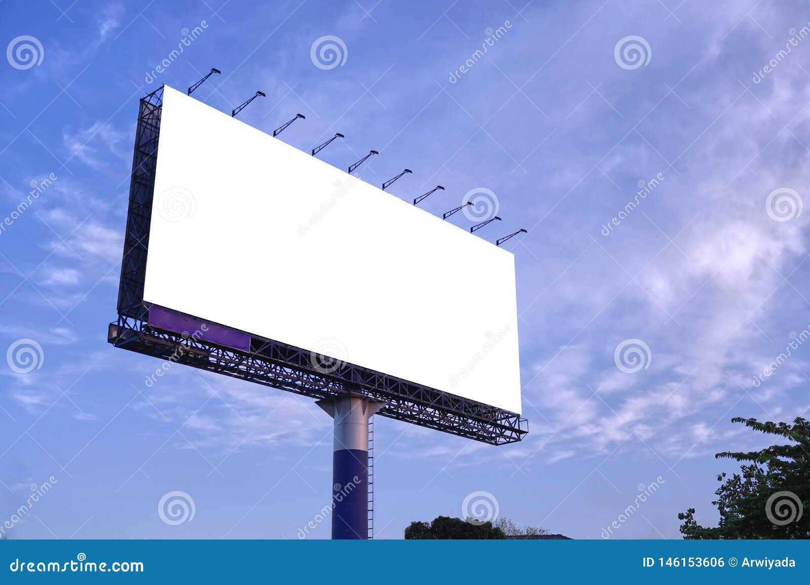 Billboard Outdoor, Advertising Mockup, Empty Frame Copy Space For Logo ...