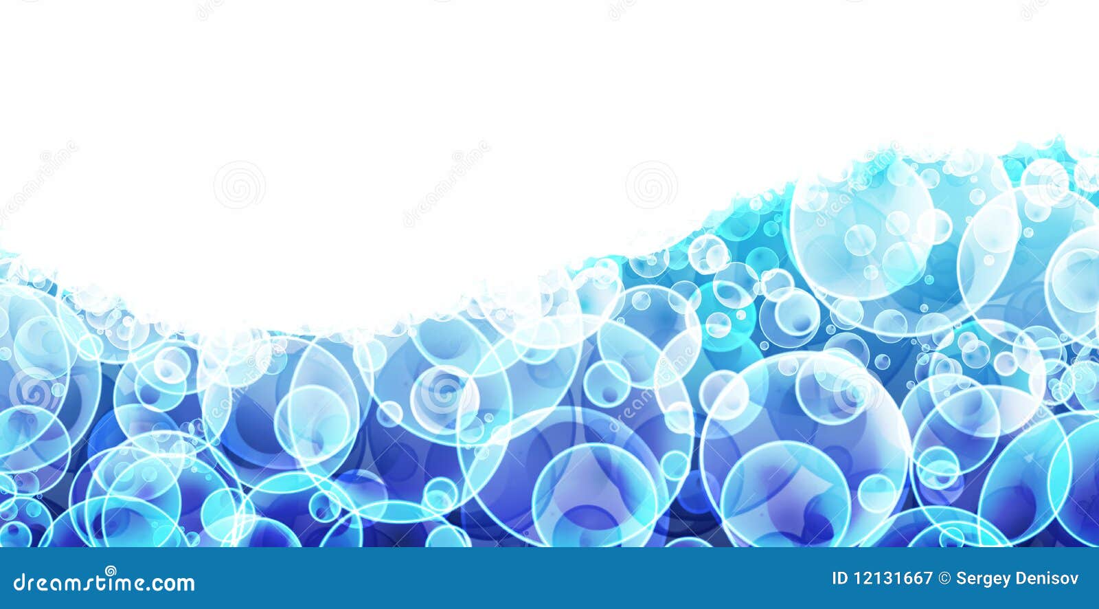 Banner with the blue water stock illustration. Illustration of dots ...