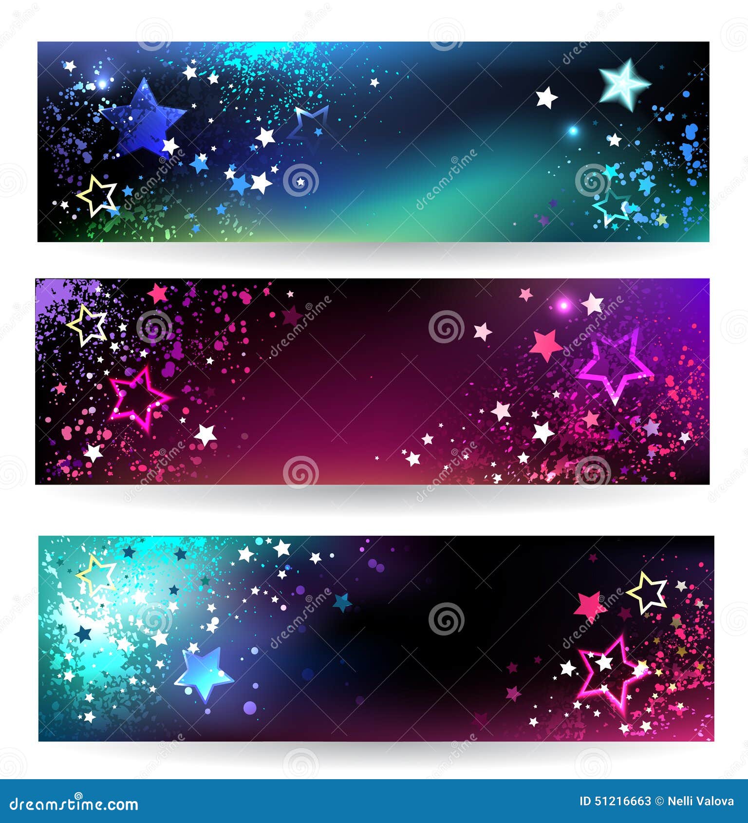 Set Of Bright Stars. Sunlight Translucent Special Design Light Effect ...
