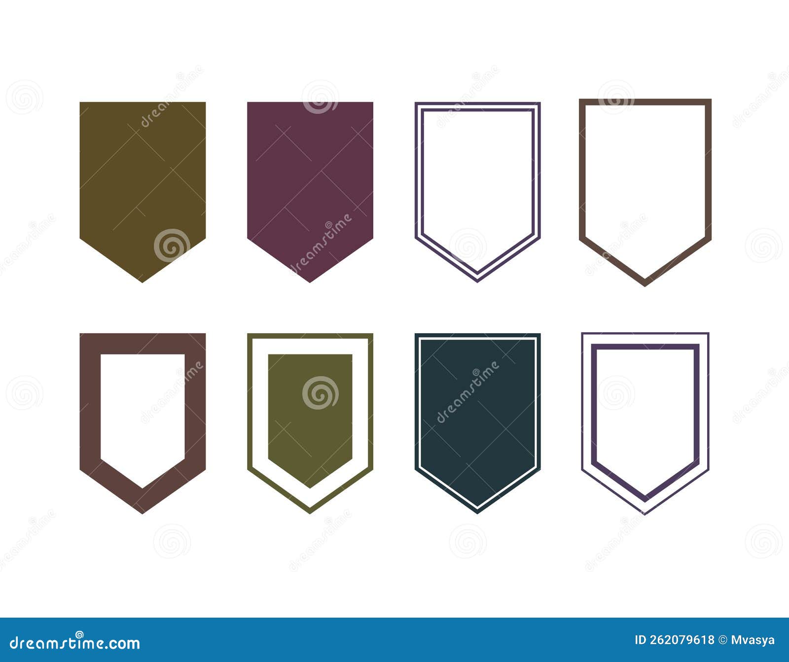Banner Bunting Template Set. Vector Template Design Stock Vector ...