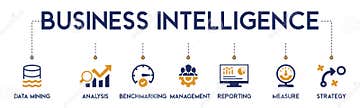 Banner Business Intelligence Vector Illustration Concept Stock Vector ...