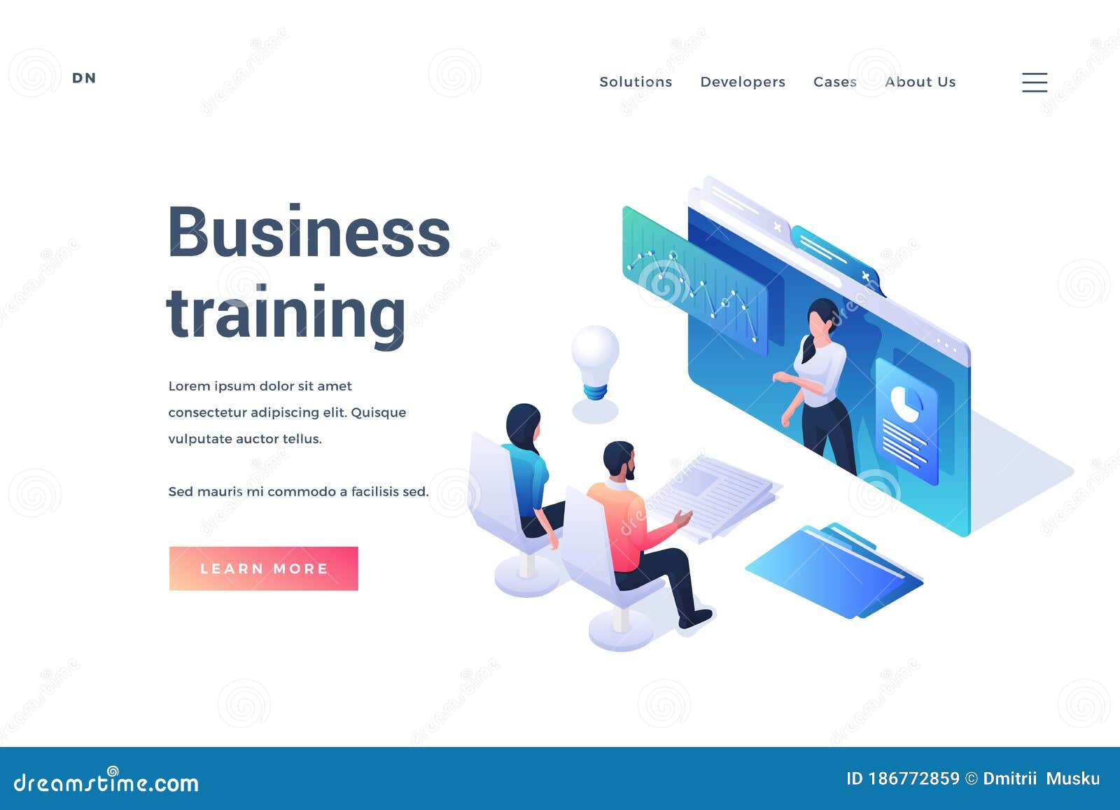 Banner for Business Training Online Via Internet Resource Stock Vector ...