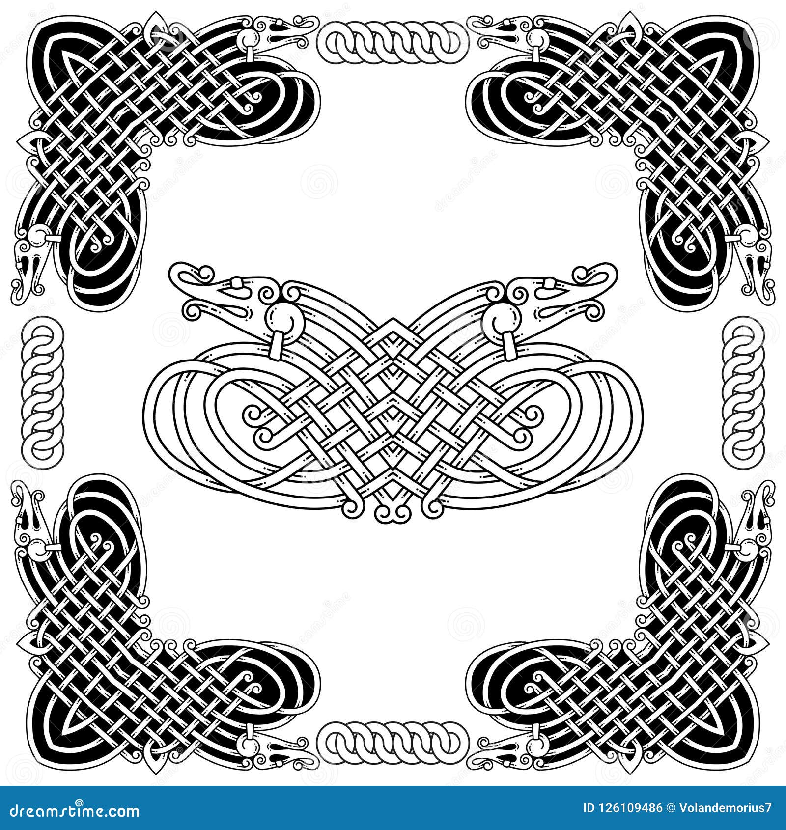 Banner in the Celtic Style. Stock Illustration - Illustration of knot ...