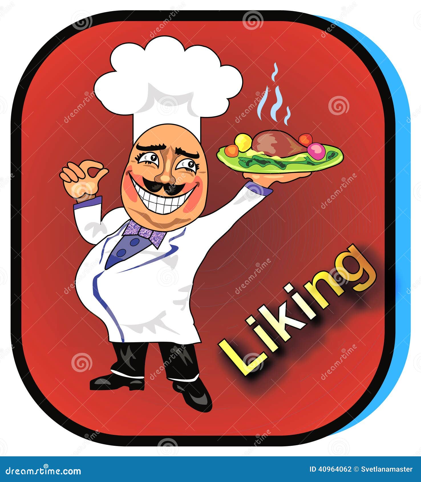 Banner with cheerful chef stock illustration. Illustration of ...