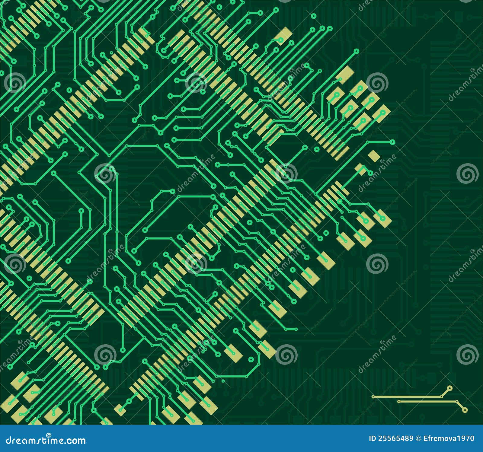 Banner with a chip stock vector. Illustration of hardware - 25565489