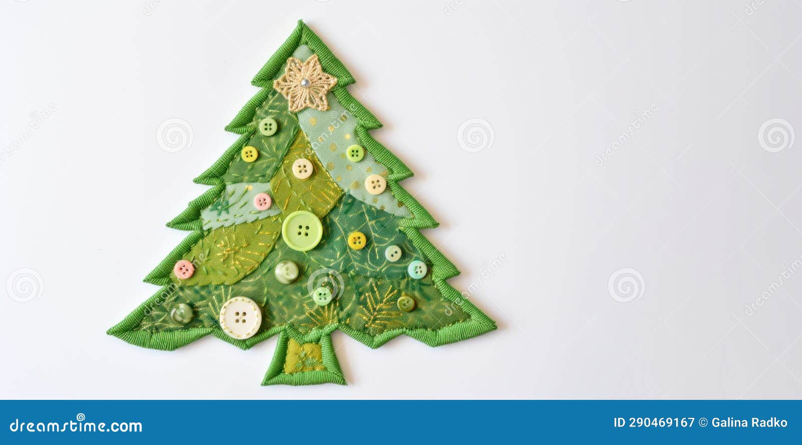 Banner with Christmas Tree Applique with Space for Text. Christmas Tree ...