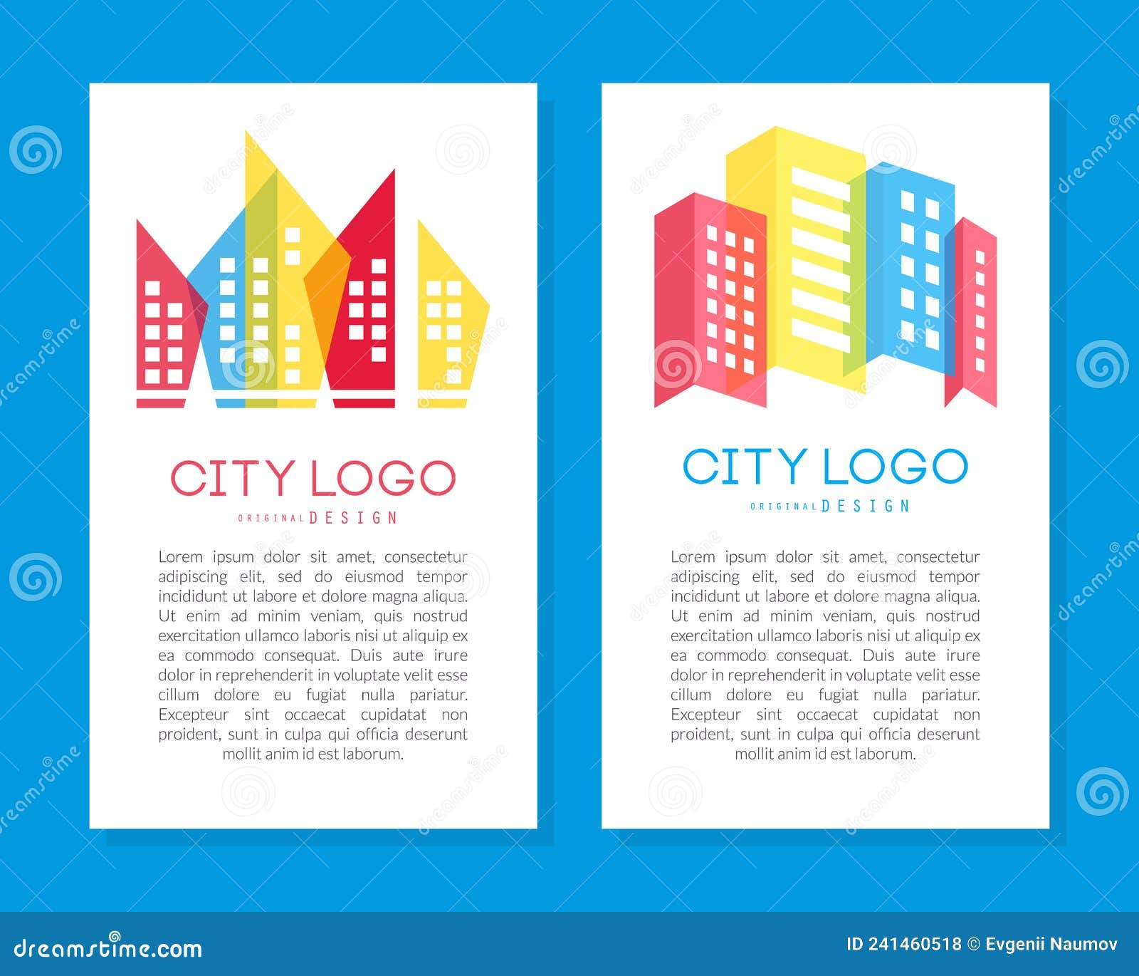 Banner with City Logo and Text Sample Vector Template Stock Vector ...