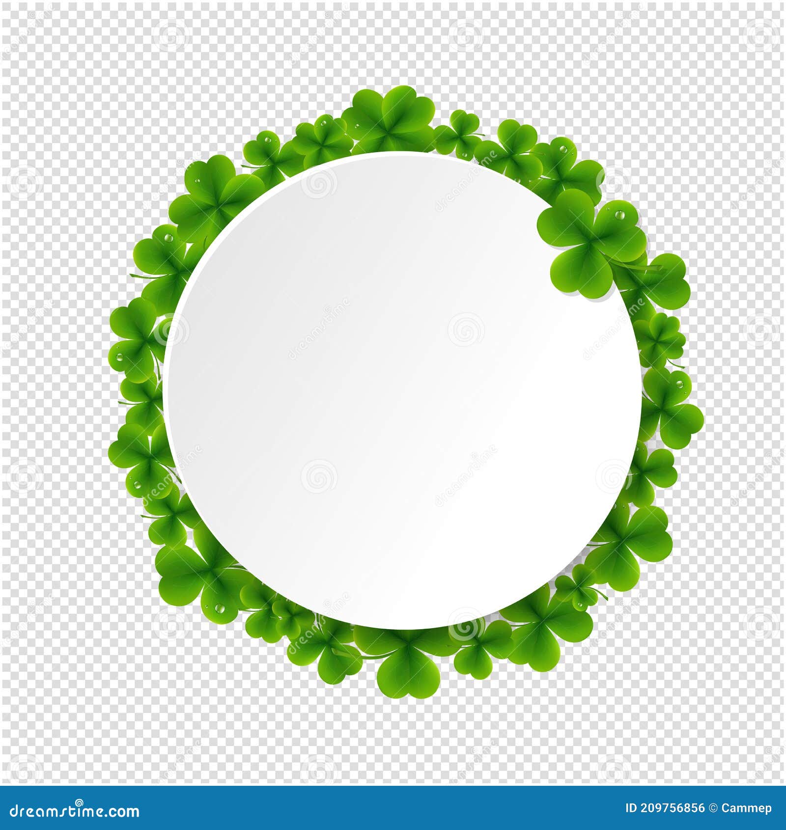 Banner with Clovers Transparent Background Stock Vector - Illustration ...
