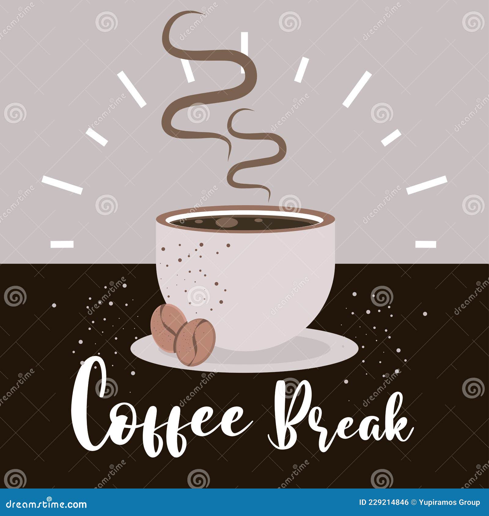 Banner coffee break stock vector. Illustration of coffee - 229214846