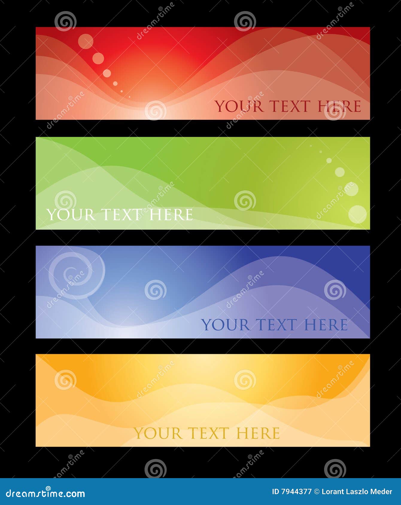 Banner collection stock vector. Illustration of abstract - 7944377