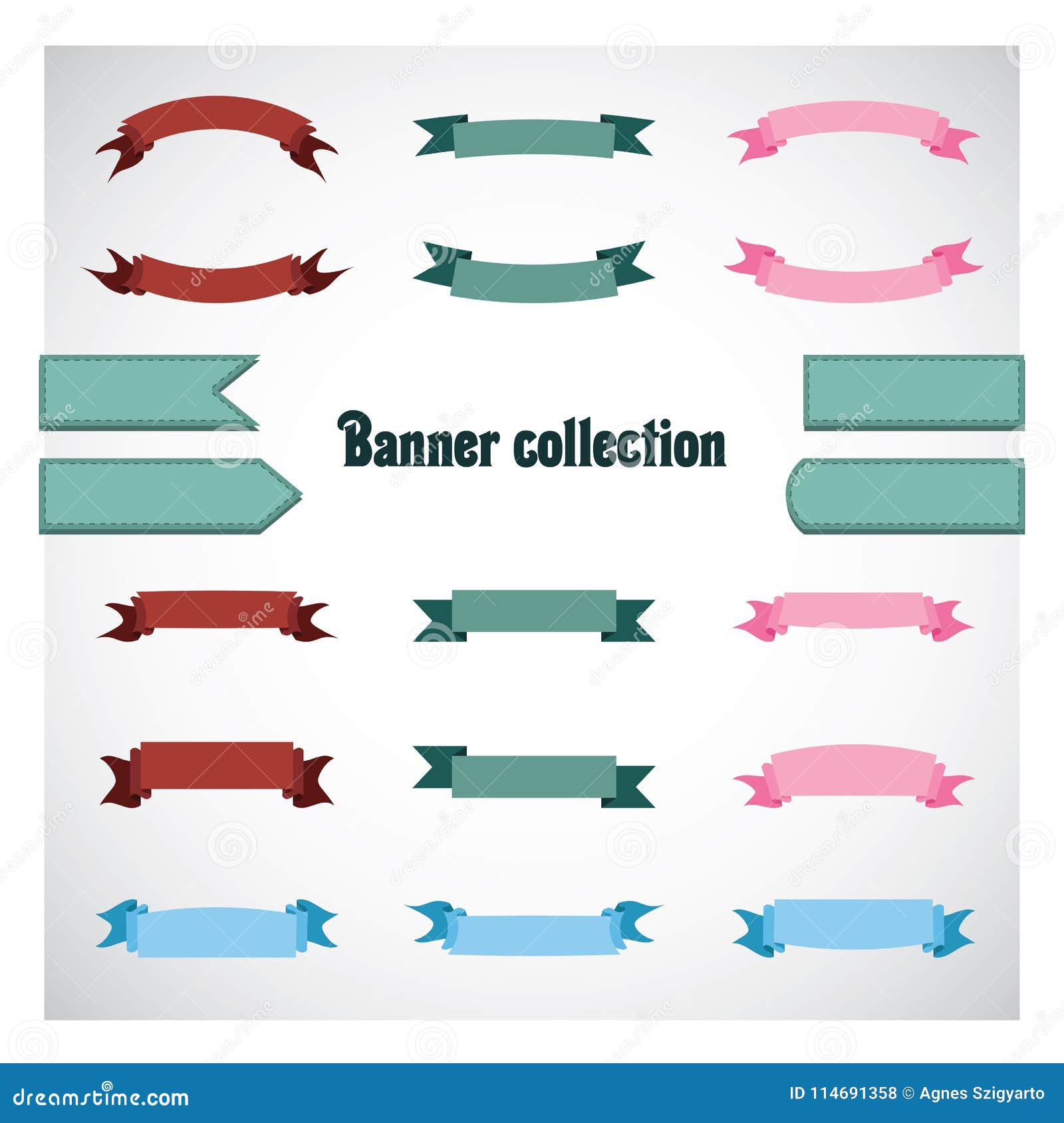 Banner collection stock vector. Illustration of color - 114691358