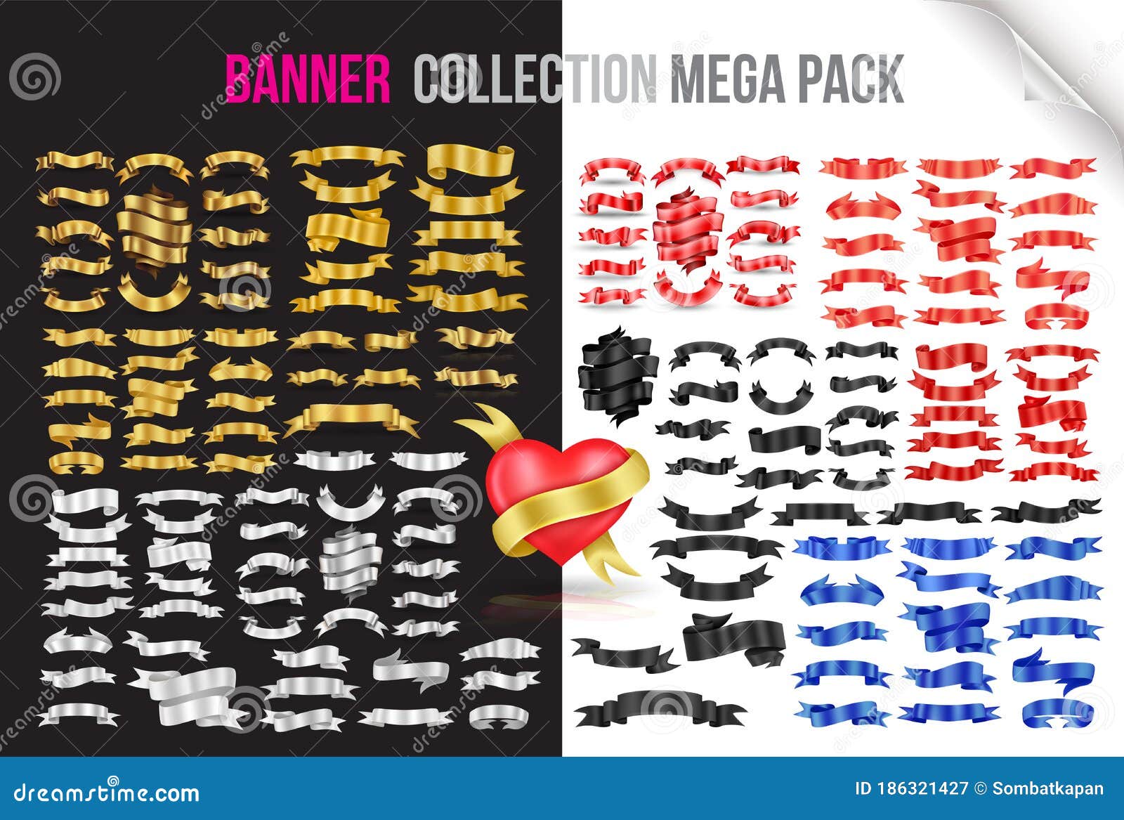 Banner Collection Mega Pack Hight Quality Resolution. Stock Vector ...