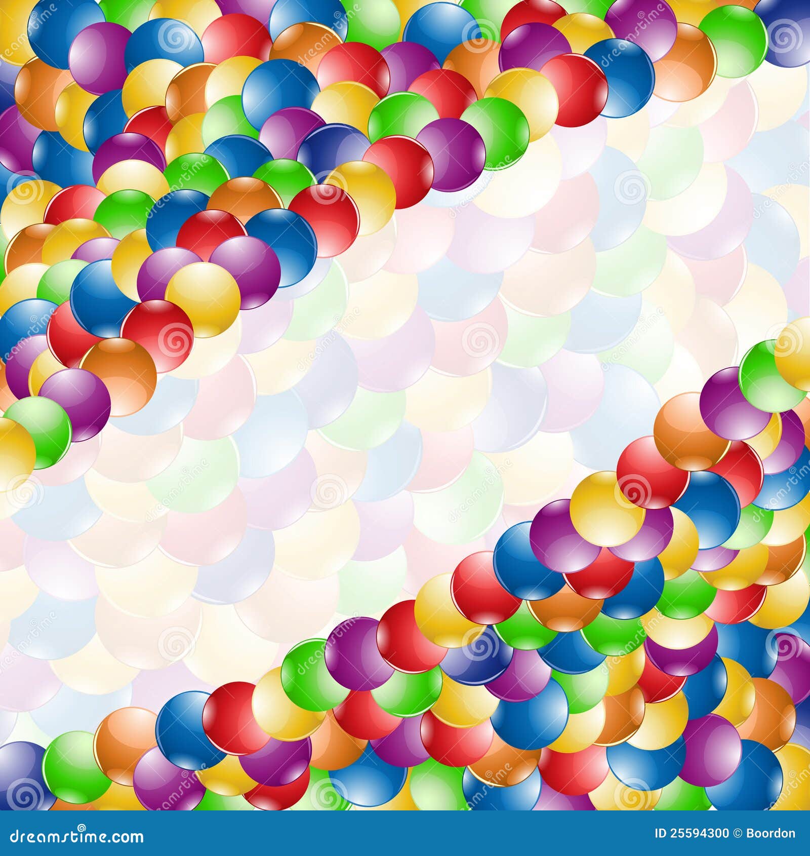 Banner Color Ball Rainbow Background Stock Vector - Illustration of ...