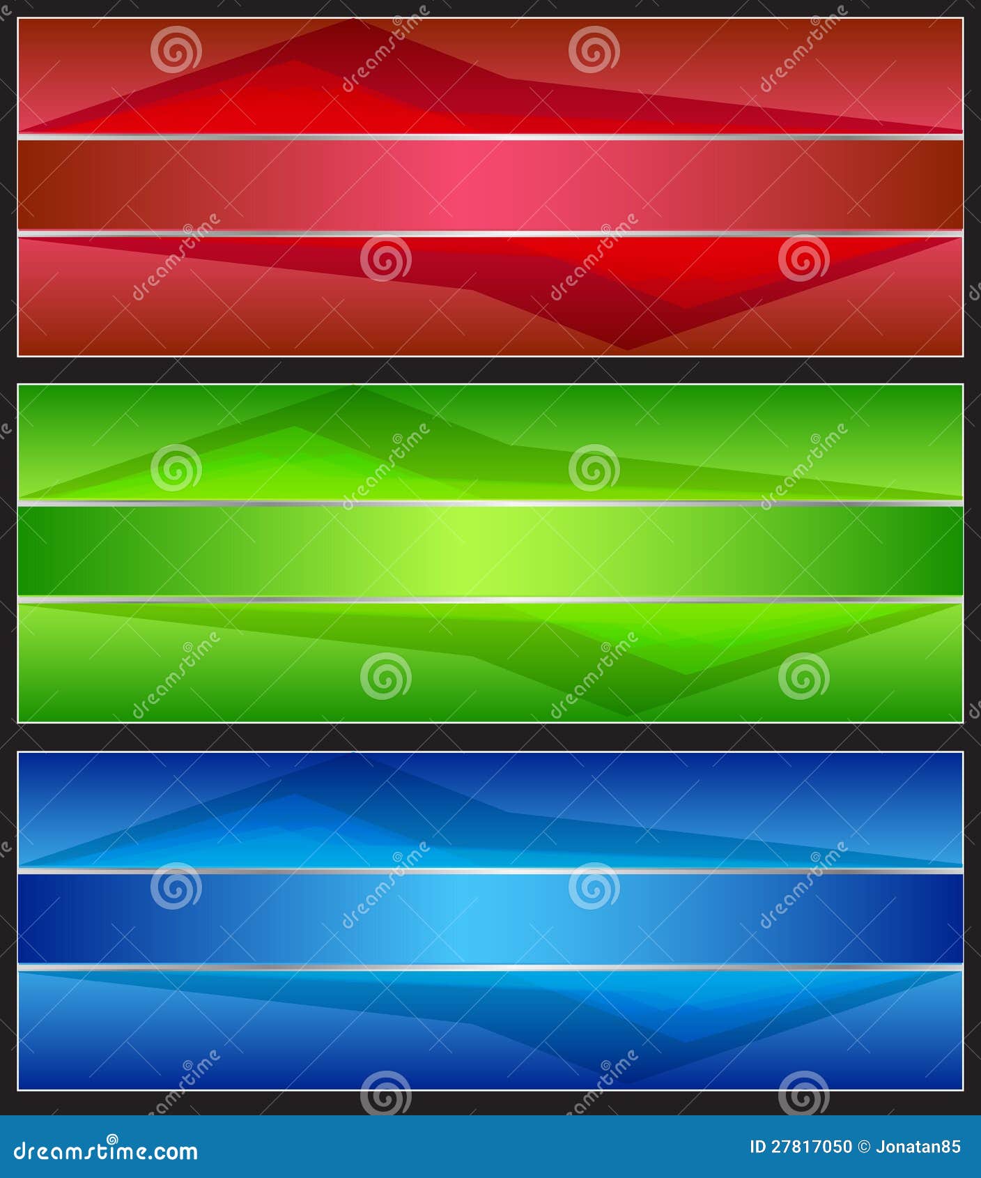 Banner color set stock vector. Illustration of modern - 27817050