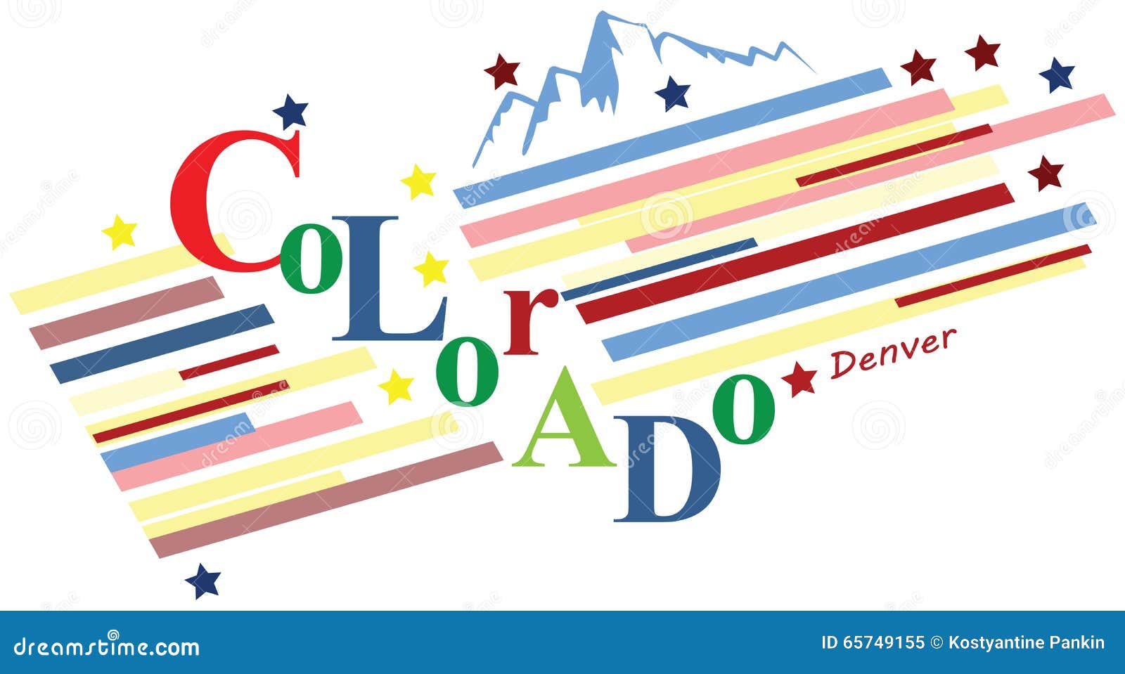 Banner Colorado stock vector. Illustration of capital - 65749155